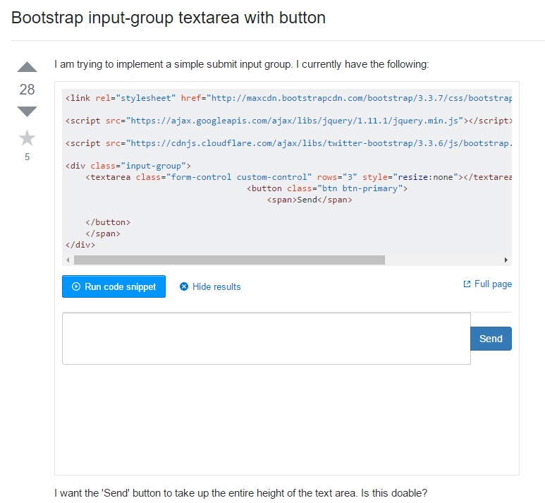 Bootstrap Textarea